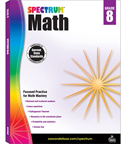 Amazon.com: Spectrum 8th Grade Math Workbook, Geometry, Rational and ...