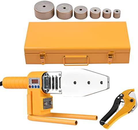 RTEY Plastic Pipe Welding Machine 0-320℃ Adjustable Digital Socket Fusion Welder with Double ...