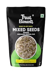 True Elements Mixed Seeds 125 gm - Roasted Pumpkin, Sunflower and Flax ...
