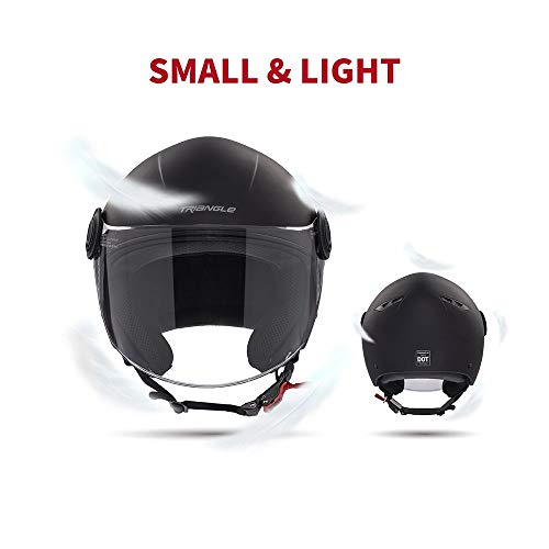triangle Hydra Helmets Track Solid Open Face Motorcycle Helmet with ...