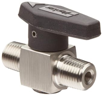 Parker 4M-PR4-VT-SS Stainless Steel 316 Plug Valve, 1/4" NPT Male ...