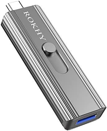 ROKHY 1TB Extreme Portable Mini External SSD USB Type C 2 in 1 Solid ...