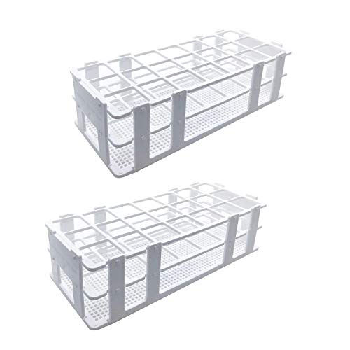 Luckkyme Plastic Test Tube Rack 2 Pack 21 Holes Lab Test Tube Rack ...