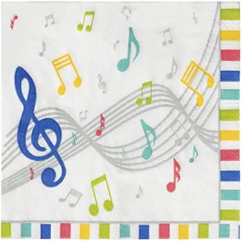 Amazon.com: Music Themed Cocktail Napkins Variety Pack 40 paper napkins ...