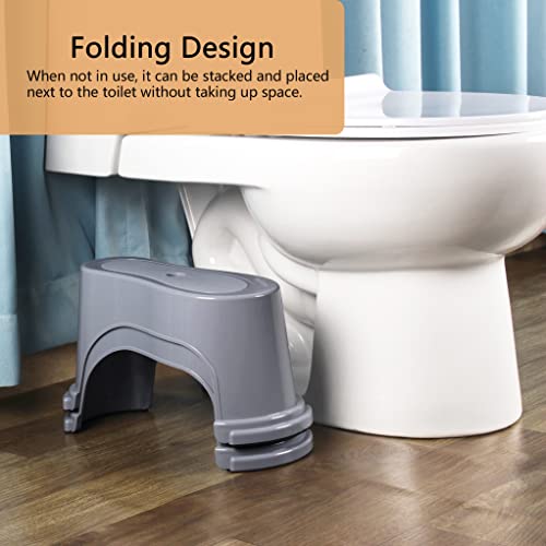 2 Separate Toilet Potty Poop Stool for Adults,Bathroom Stool 7" Heavy ...