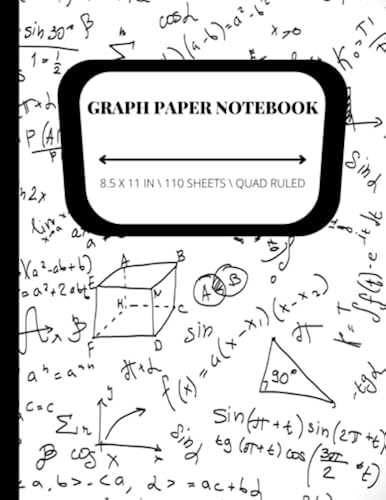 Graph Paper Notebook 8.5 x 11: Lined Graph Paper, Grid Paper for Math ...