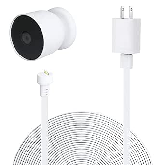 Amazon.com: Power Adapter for Google Nest Cam (Battery), with 16.4Ft/5m ...