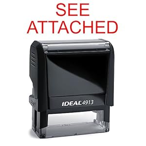 Amazon.com: See Attached Rubber Stamp for Office Use Self-inking: Arts ...