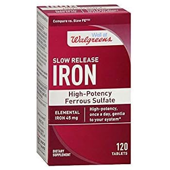 Amazon.com: Slow Fe, High Potency Iron 45 mg, Slow Release - 60 Tablets ...