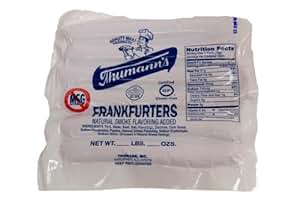 Thumann's New Jersey Hot Dogs Beef and Pork, 16 oz: Amazon.com: Grocery ...