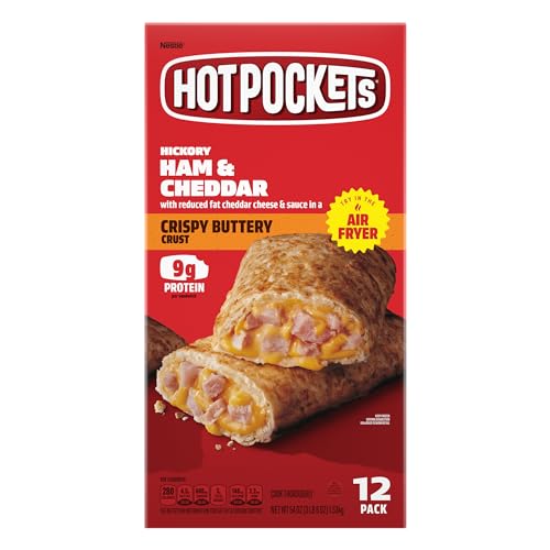 Hot Pockets Hickory Ham Cheddar Frozen Snacks in a Crispy Buttery Crust ...