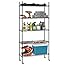 AmazonBasics 5-Shelf Shelving Unit on 4'' Casters, Chrome: Amazon.co.uk ...
