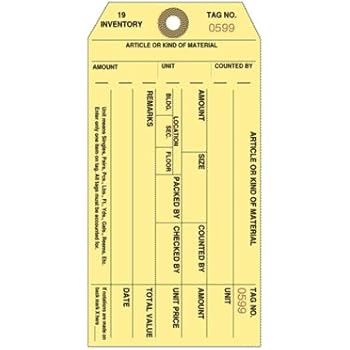 Amazon.com : INVENTORY TAGS - Two-Part Carbonless NCR, 3-1/8" x 6-1/4 ...