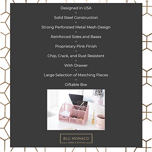 BLU MONACO Light Pink Desk Organizer - Cute and Girly Pink Desk ...