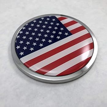 Amazon.com: BestLicensePlateFrames American Flag 3D Domed CAR Emblem ...
