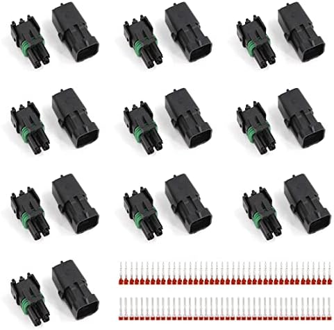 UTSAUTO 4 Pin Way Electrical Connector 10 Kit Car Spark Plug Connector ...