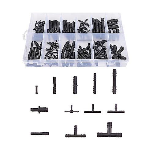 Vacuum Connector Assortment, 113 Pcs Nylon Barbed Type Vacuum Tubing ...