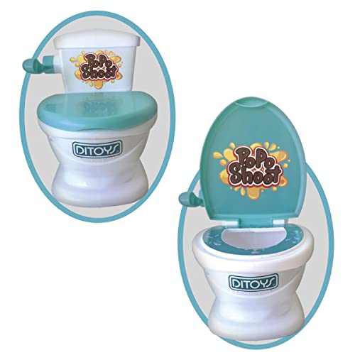 DITOYS Poop Shoot Game | Fun Games for Kids | Include 1 Toilet, 12 ...
