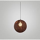 KOUBOO Wicker Ball Pendant Light, Rustic Brown - - Amazon.com