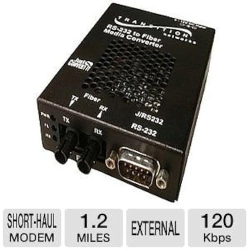 Transition Networks J/RS232-TF-01(SC)-NA Just Convert-IT Stand-Alone Media Converter - Short ...