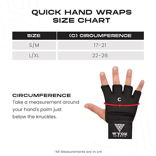 WYOX Boxing Hand Wraps Gel Knuckle Padded Inner Elastic Quick Wraps ...