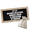 Small Letter Board | 12"x5" Mini Black Felt Classy Wooden Frame with ...