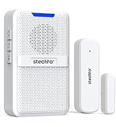 Wireless Door Chime,600Ft Range 5 Adjustable Volume 1 Magnetic Door ...