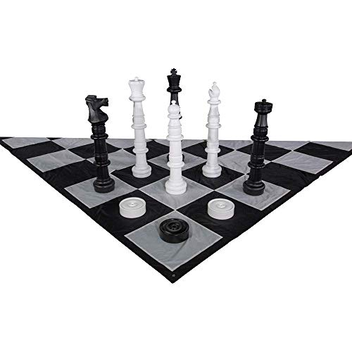 MegaChess Giant Chess Set - 49 Inch Tall King with Giant Checkers Set ...