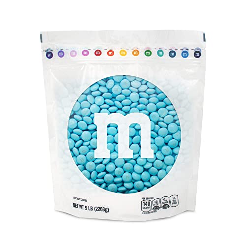 M&M'S Milk Chocolate Light Blue Candies- 5lbs of Bulk M&M'S Light Blue ...