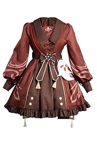 Wolancy Womens Genshin Impact Hutao Cosplay Costume Hu Tao Dress Lolita ...