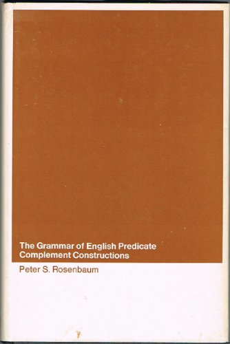 Amazon.com: The Grammar of English Predicate Complement Constructions ...