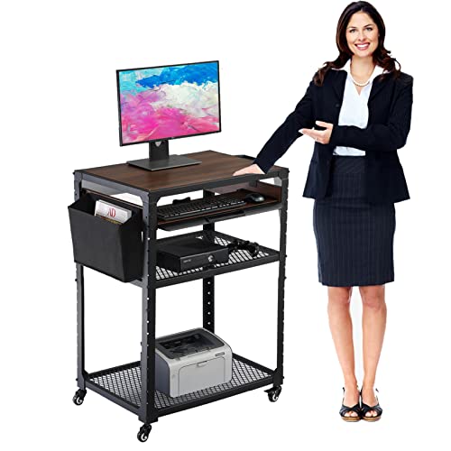 AV Cart, Line Leader AV Stand, Computer Desk Rolling Cart, Presentation ...
