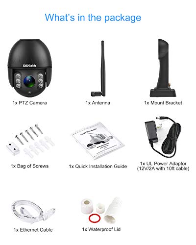 [Updated 5X Optical Zoom] PTZ Security Surveillance Cameras, Outdoor ...