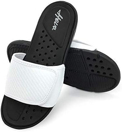 Men's Adjustable Slides Comfort Slides Sandals Sports Slippers (9 ...