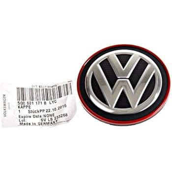Amazon.com: Volkswagen Genuine Wheel Center Hub CapChrome Red for VW ...