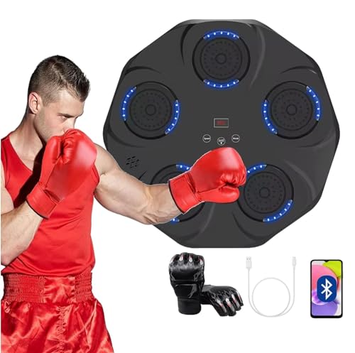 EWODE Smart Music Boxing Machine with Boxing Gloves, Wall-Mounted Smart ...