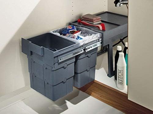 Ninka Wasteboy 32 Litre Kitchen Pull Out Bin-400mm Wide Cabinet 2 ...