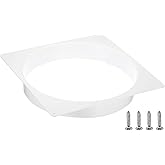 PATIKIL 8" Duct Connector Flange, Dryer Vent Wall Plate Square to Round ...
