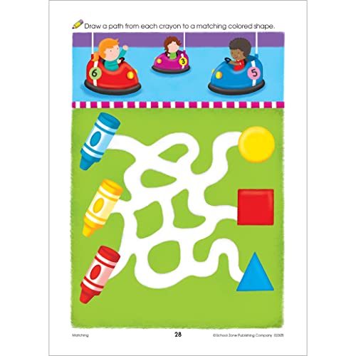 School Zone - Preschool Scholar Workbook - 64 Pages, Ages 3 to 5 ...