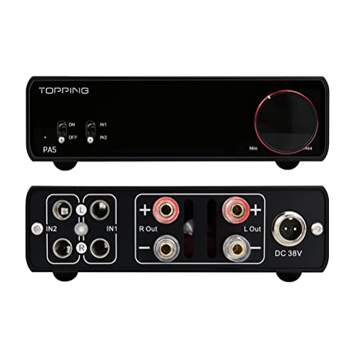 Topping PA5 Fully Balanced Power Amplifer 140w×2 TRS×2 Input Speaker ...