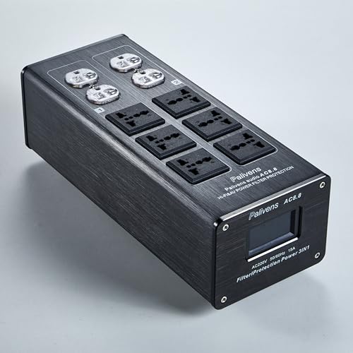 Pailvens AC Power Filter Power Conditioner, 8 Ways Power Socket, Line ...