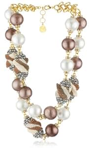 Amazon.com: Marv Graff "Doubles" Double Strand Cotton Pearl Necklace ...