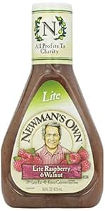 Amazon.com : Newman's Own Salad Dressing, Light Raspberry & Walnut, 16 ...