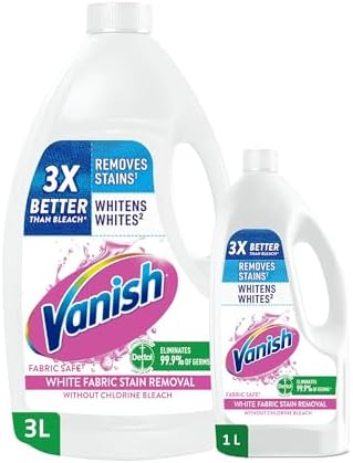 Vanish Crystal White Laundry Stain Remover Liquid, Can be Used with or ...