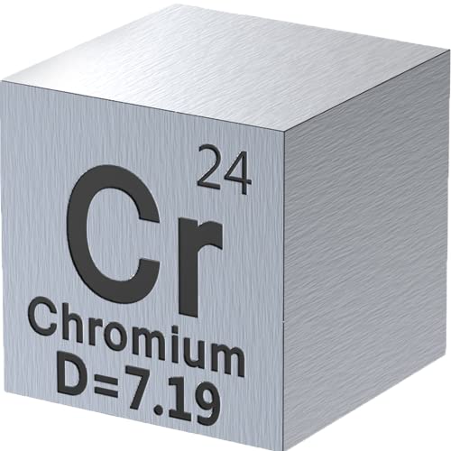 Chromium Cube - Metal Element Cubes - Laser Engraved Density Cube Set ...