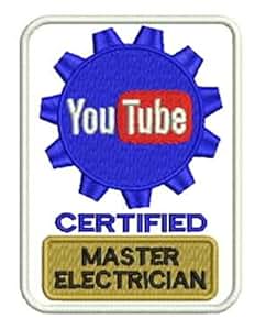Amazon.com: YouTube Certified Master Electrician Patch: Arts, Crafts ...