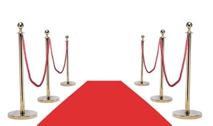 VIP RED CARPET COMBO SPECIAL (PKG INC 6-GOLD POSTS + 4-ROPES + 1-3'X10 ...