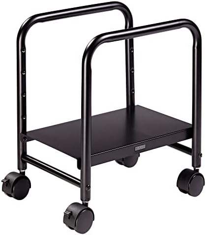 EUREKA ERGONOMIC Computer Cart Height Adjustable Mobile Cart CPU Stand Steel Rolling Stand Cart ...