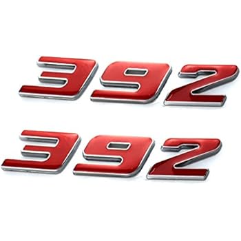 Amazon.com: Yoaoo 2X OEM Red 392 Emblem Badge Alloy Decal 3D Logo ...
