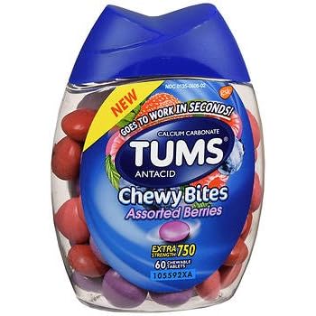 Amazon.com: Tums Antacid Chewy Bites, Assorted Berries, 60 Chewable ...